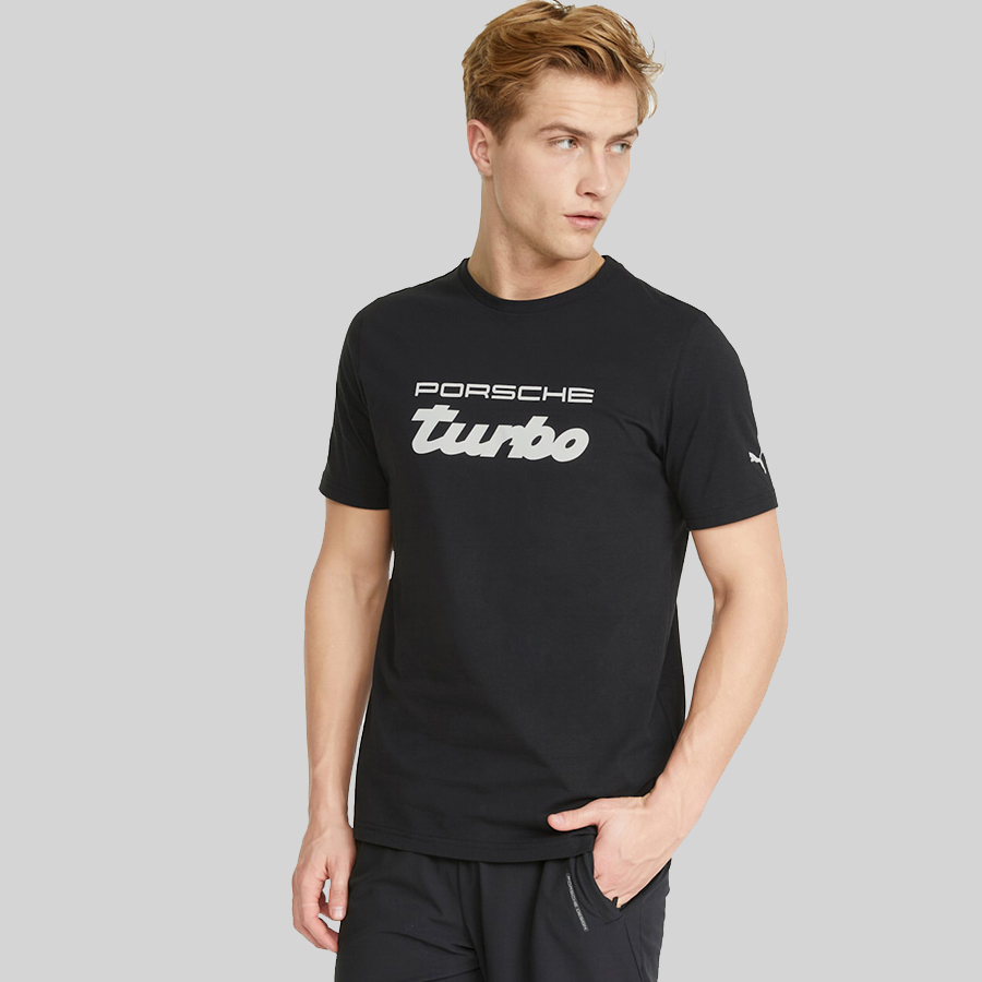 PORSCHE LEGACY LOGO TURBO TEE BLACK MENS – Gp Store Latam