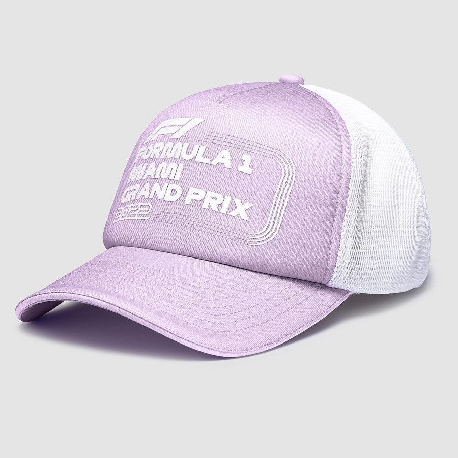 F1 FANWEAR GP MIAMI TRUCKER CAP LILA – Gp Store Latam