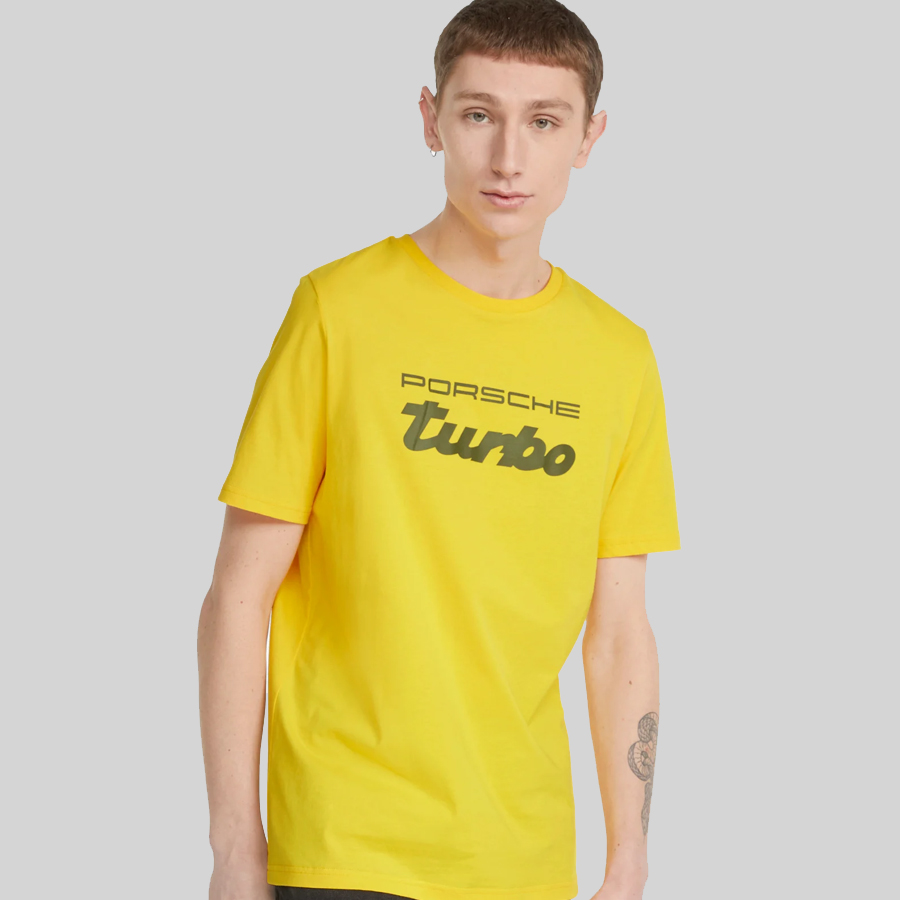 PORSCHE LEGACY LOGO "TURBO" TEE LEMON CHROME MENS – Gp Store Latam