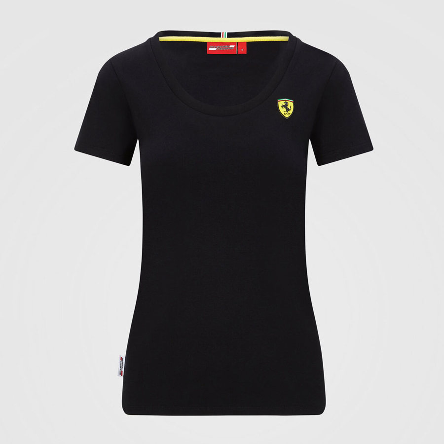 SCUDERIA FERRARI FANWEAR WOMENS SMALL SHIELD TEE BLACK – Gp Store Latam