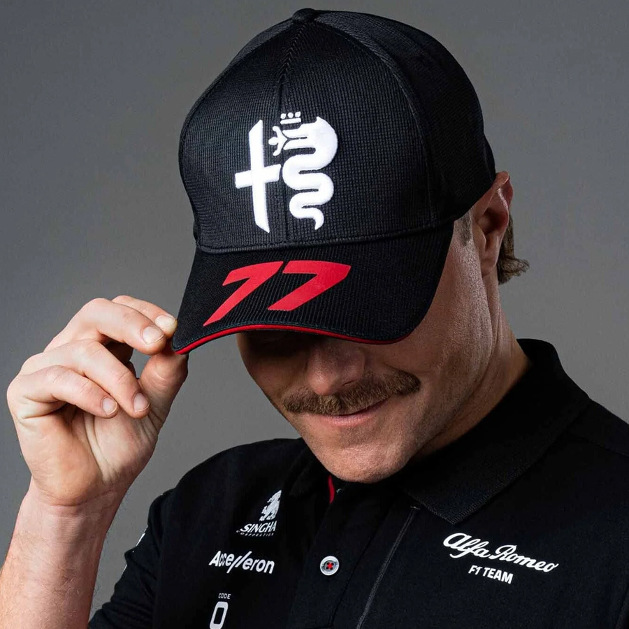 ALFA ROMEO F1 TEAM OFFICIAL BOTTAS #77 DRIVER CAP CURVED 2023 – Gp ...