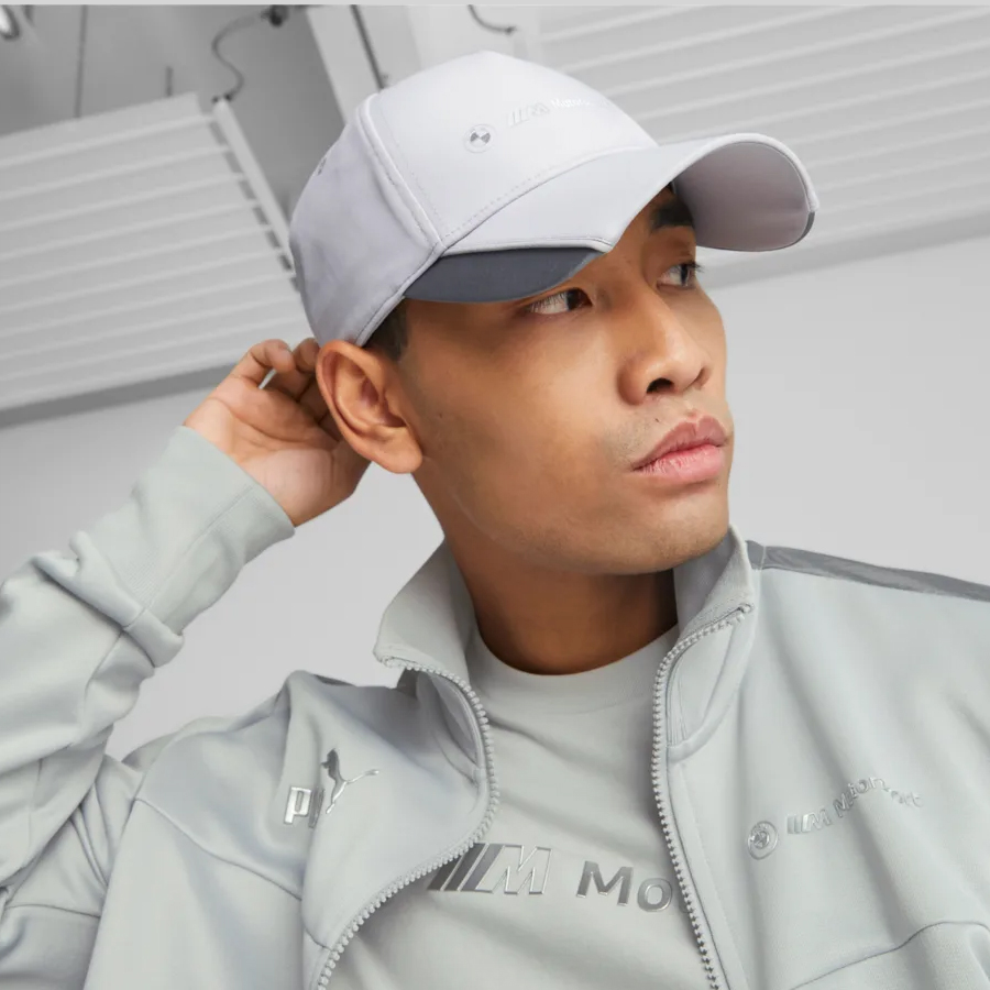 BMW MOTORSPORT MONO CHROME BASEBALL CAP LIGHT GREY – Gp Store Latam
