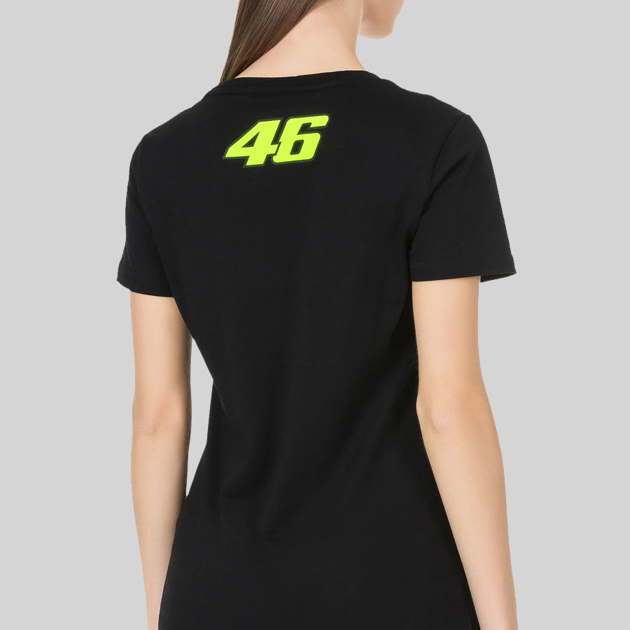 VALENTINO ROSSI MULTICOLOR GRAPHIC #46 WOMENS TEE BLACK – Gp Store Latam