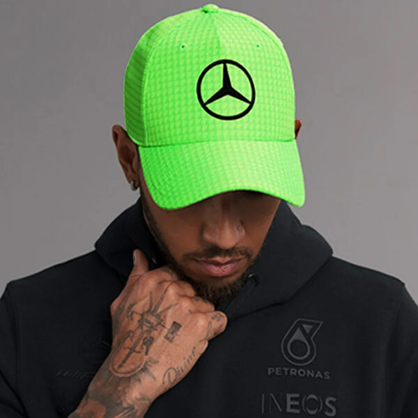 MAPF1 SPECIAL EDITION LEWIS HAMILTON #44 BASEBALL CAP NEON GREEN GP ...