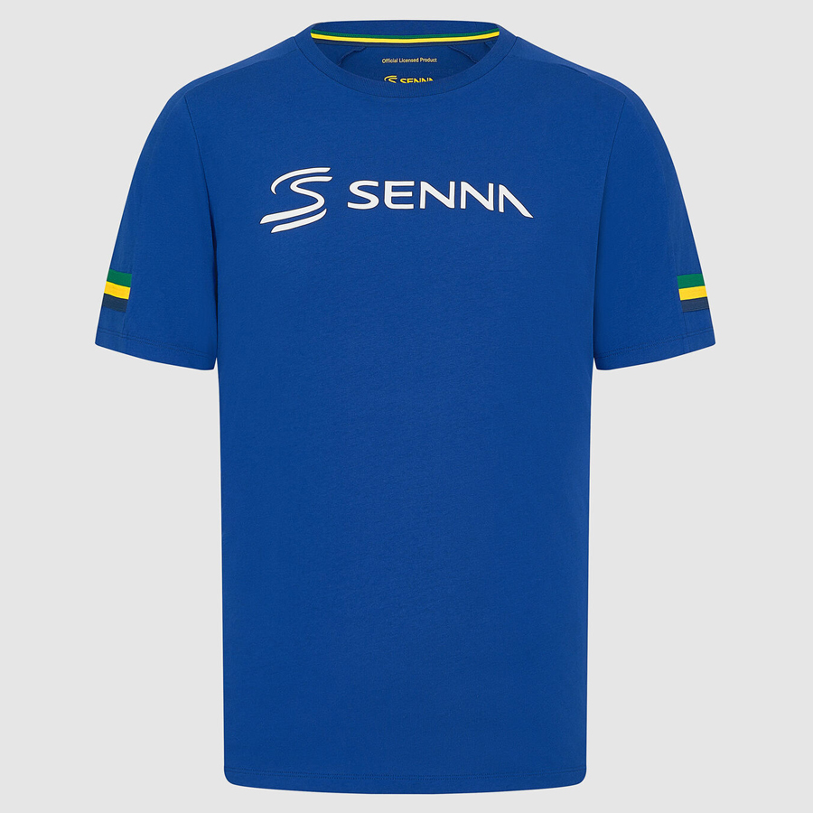 AYRTON SENNA FANWEAR MENS STRIPE TEE BLUE – Gp Store Latam
