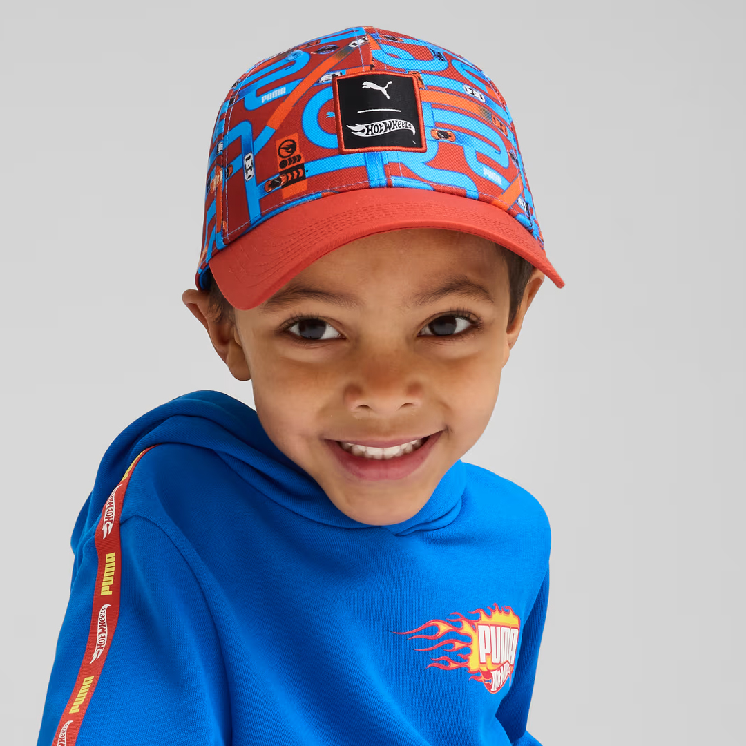 PUMA X HOT WHEELS BASEBALL CAP JR RED FIRE-ALLOVER PRINT – Gp Store Latam