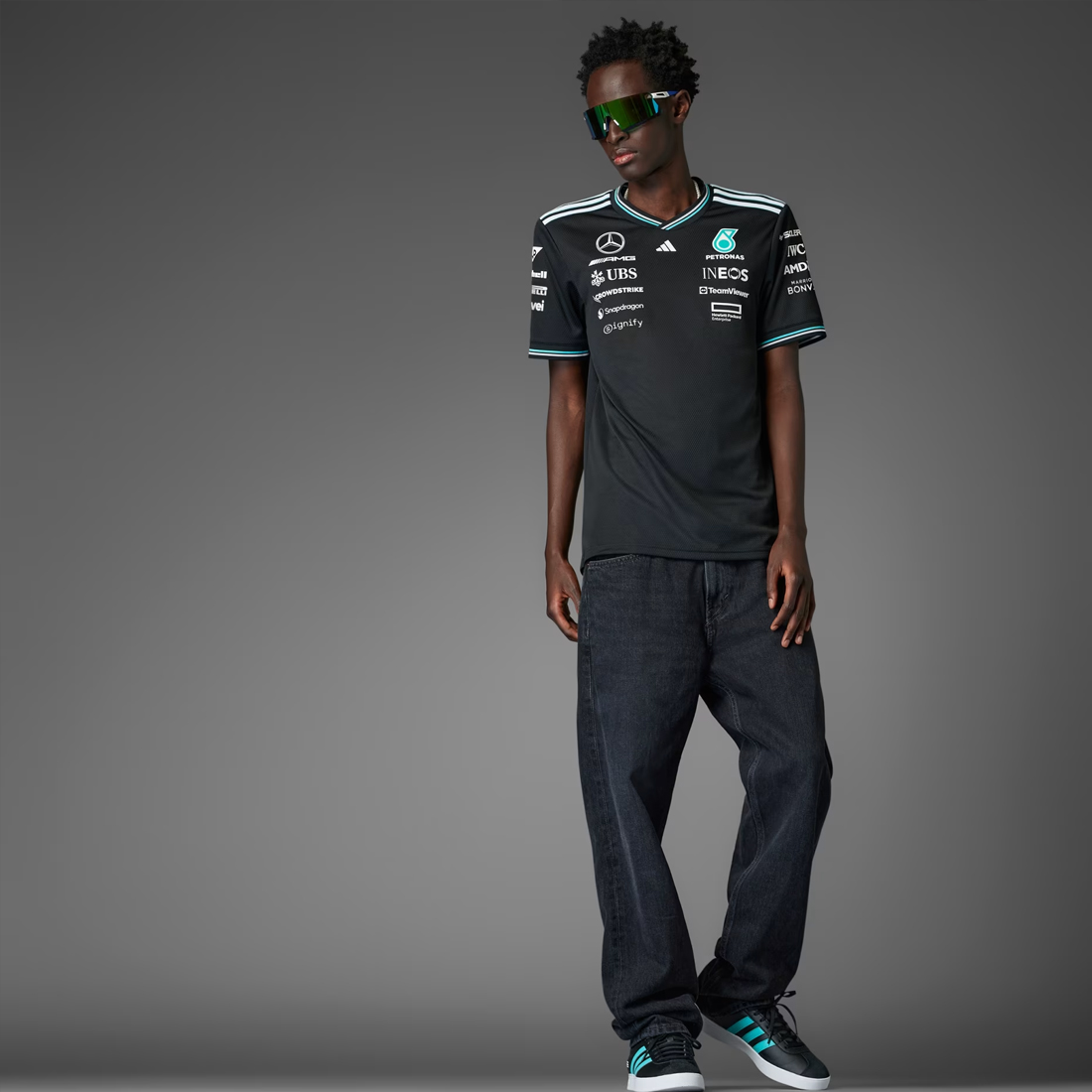 MAPF1 ADIDAS TEAM TEE PRO MENS BLACK 2025 – Gp Store Latam